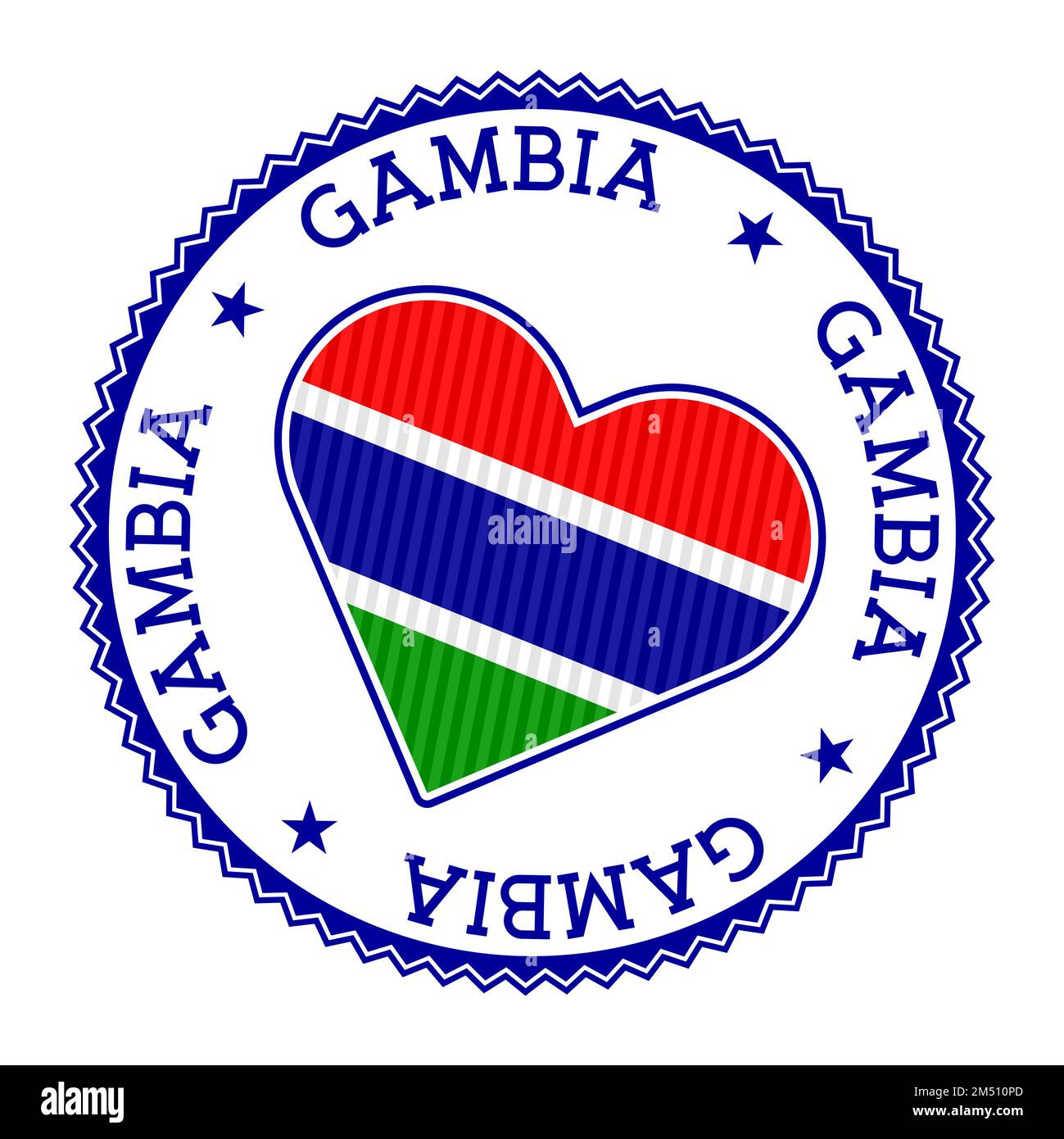 Gambia heart badge. Vector logo of Gambia cool vector illustration ...