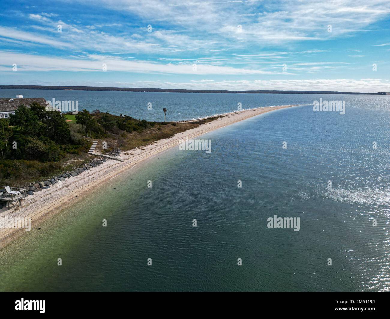 Looking north east at the point of Nassau as it jetty's out between ...