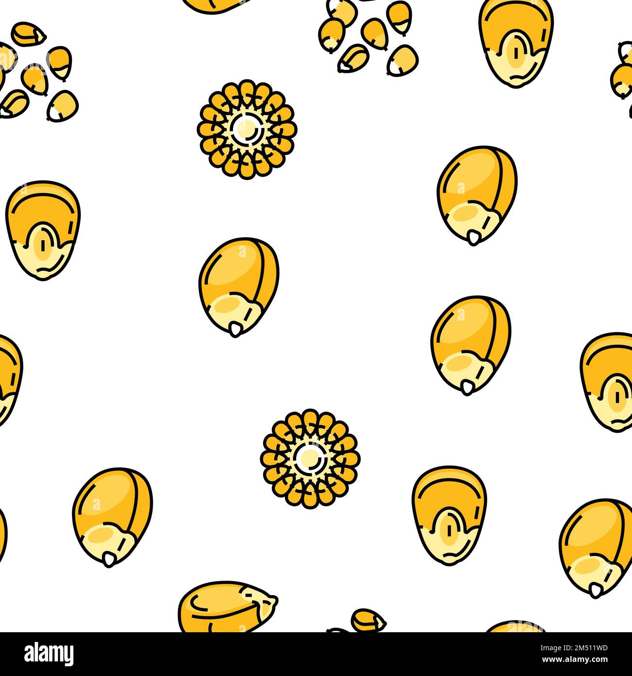 corn maize green, cob sweet vector seamless pattern Stock Vector Image & Art - Alamy