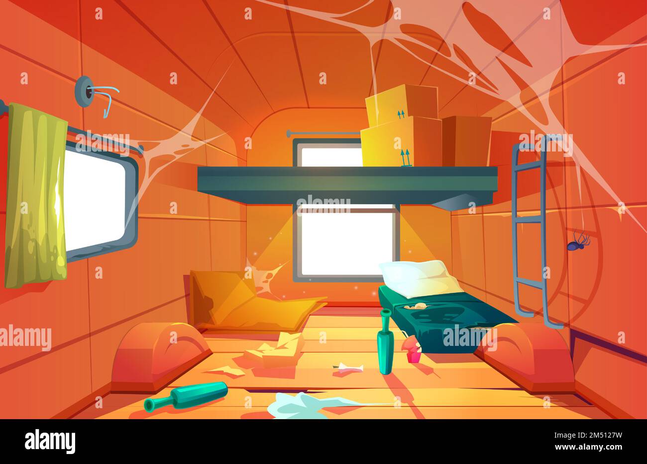 Broken window room in Stock Vector Images - Alamy