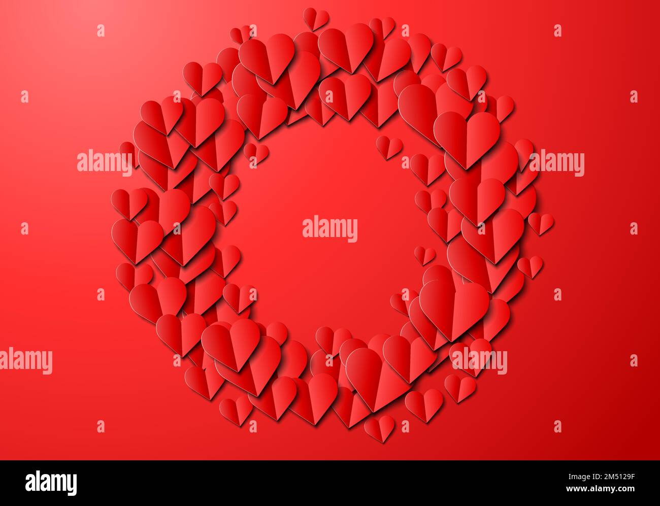 Paper hearts background for Valentine's Day greeting card design Stock ...