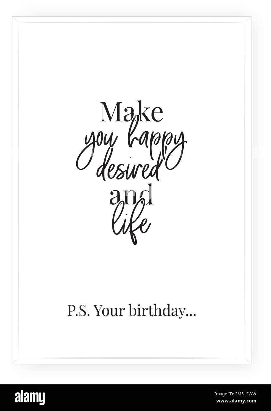Your birthday, vector. Minimalist poster design. Wall decals, noun ...