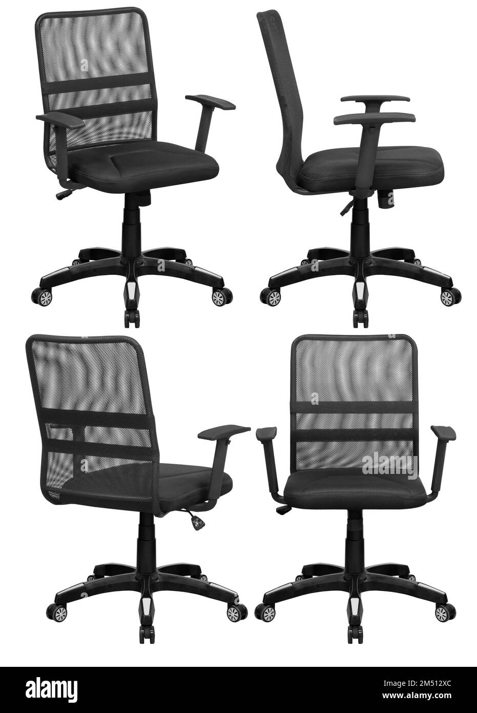 Black Office Chair Back View