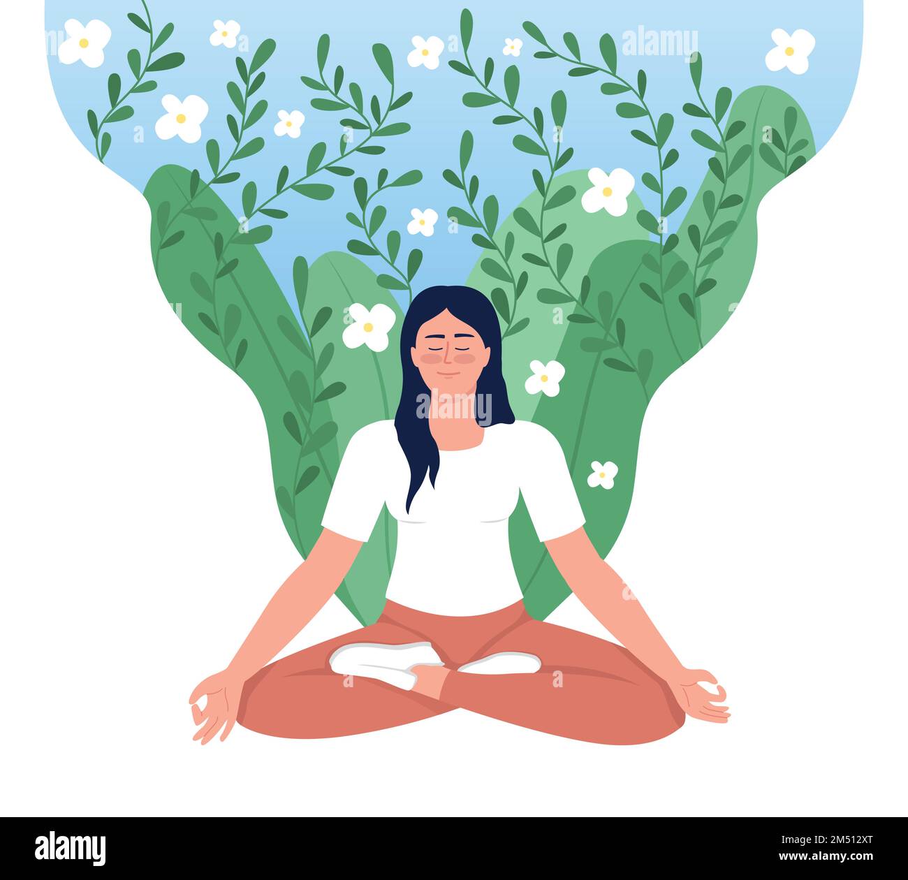 Mind harmony flat concept vector illustration Stock Vector Image & Art ...