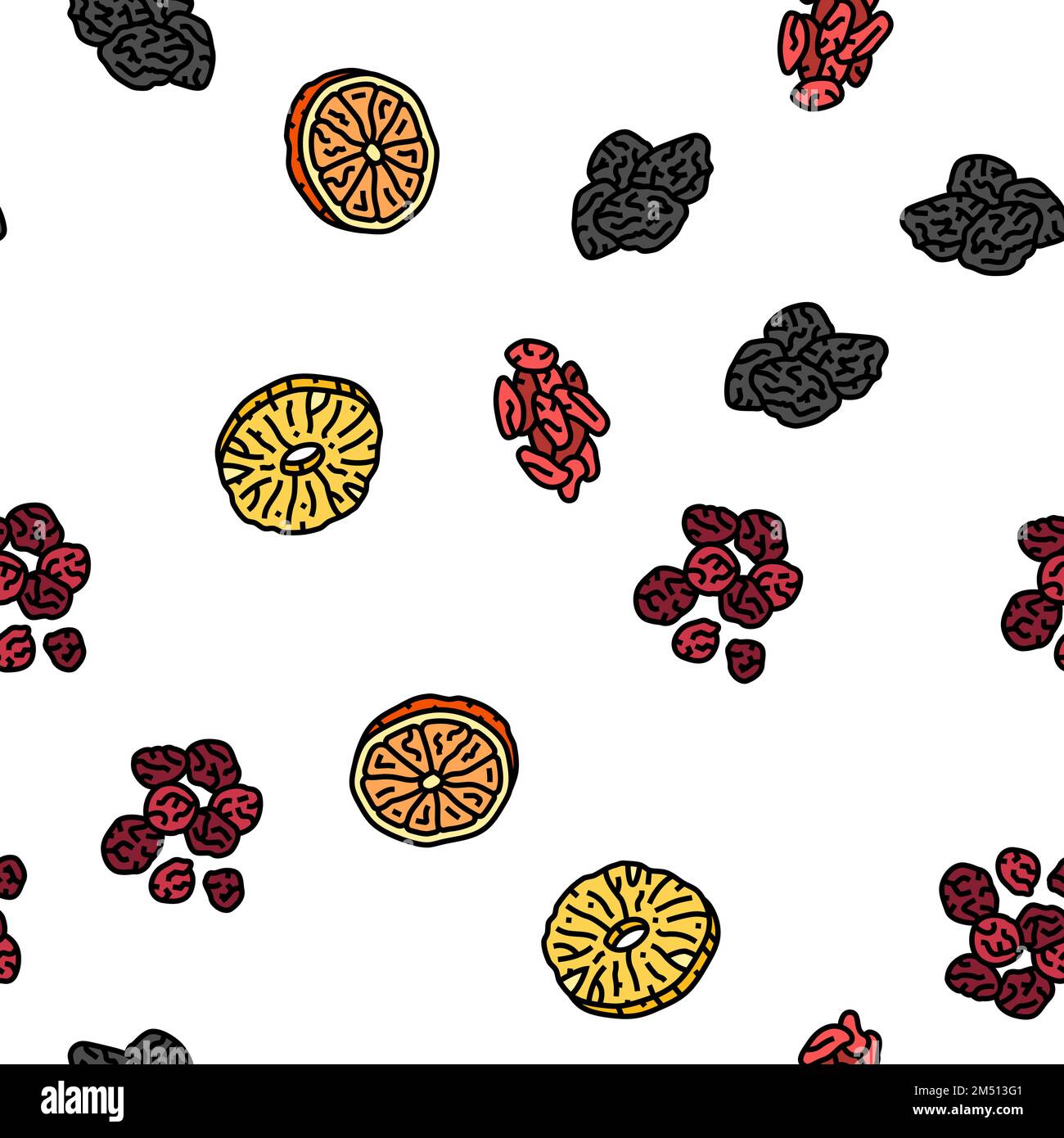 dried fruit healthy snack vector seamless pattern Stock Vector Image ...