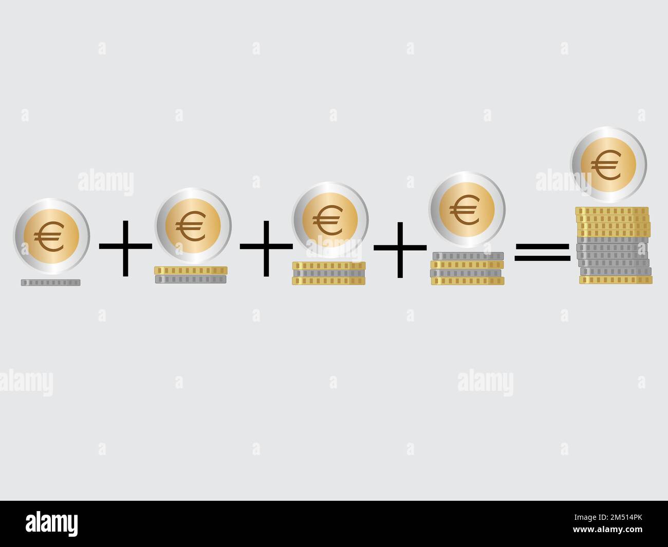 Money pile euro coins Stock Vector Images - Alamy