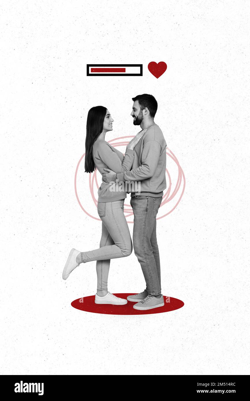 Creative abstract collage template graphics image of smiling happy ...