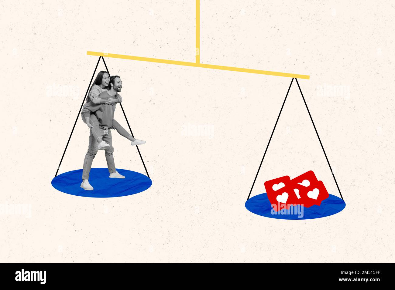 Couple standing on scales hi-res stock photography and images - Alamy