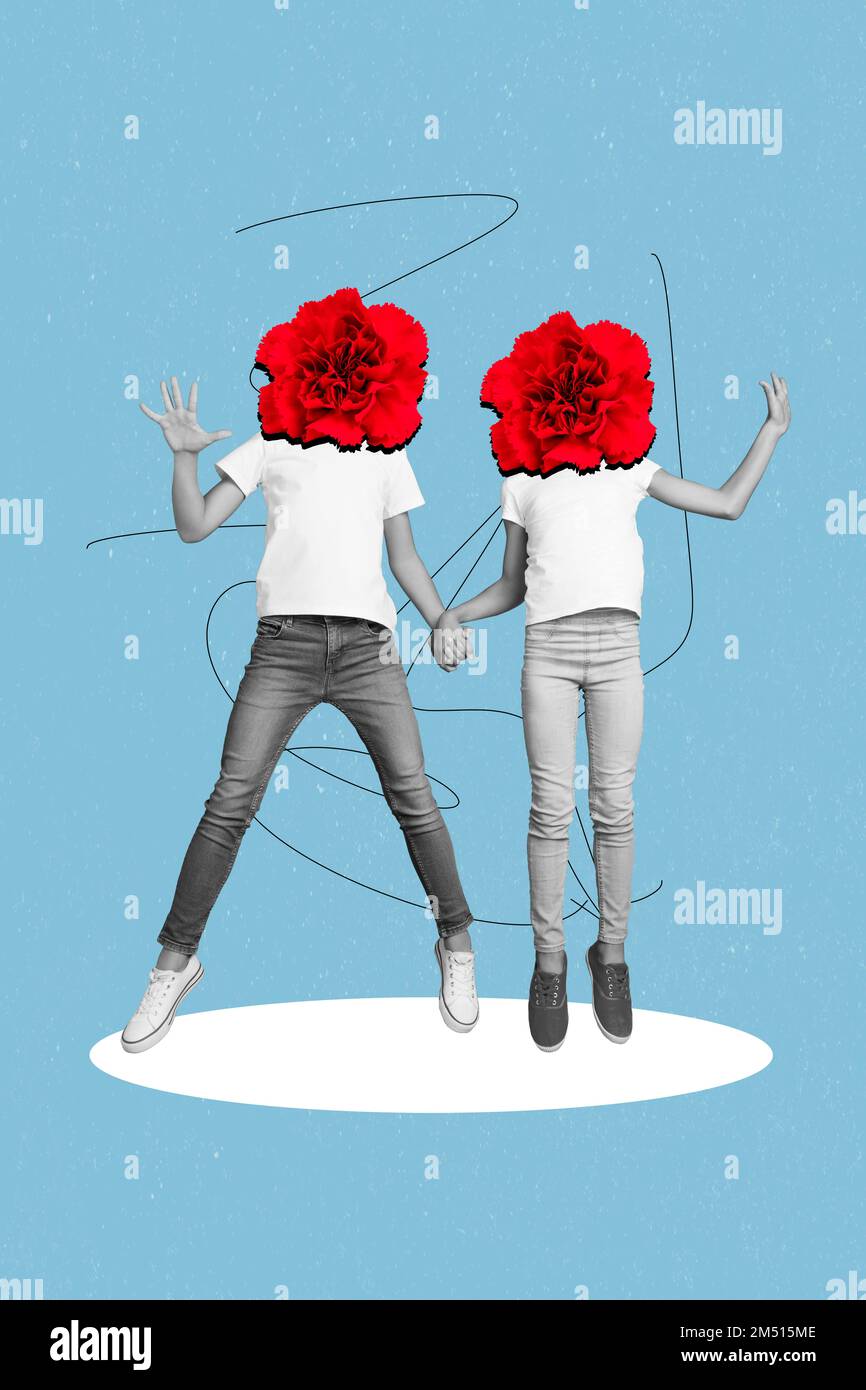 Creative photo 3d collage artwork poster postcard picture of carefree ...