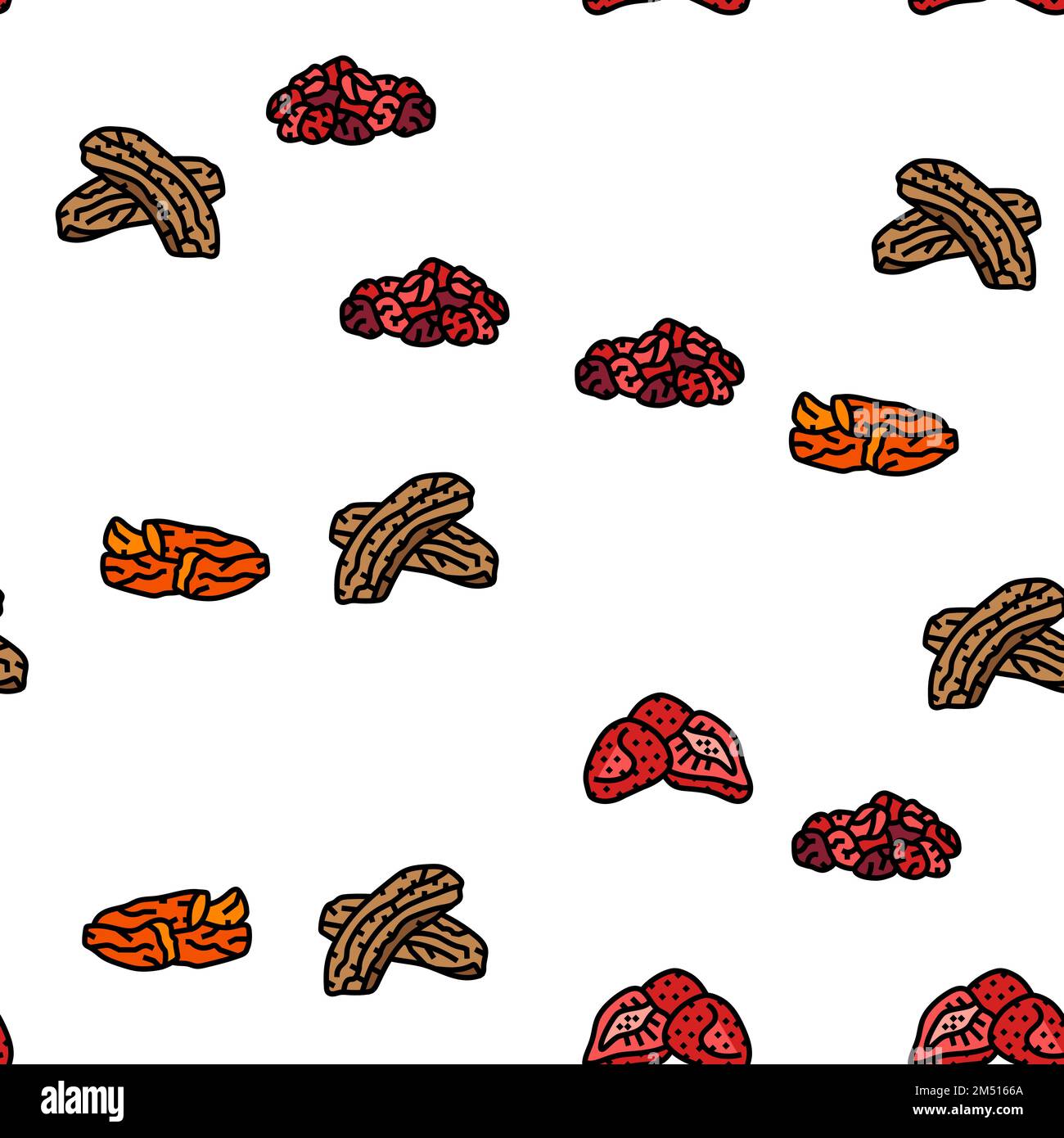 dried fruit healthy snack vector seamless pattern Stock Vector Image ...