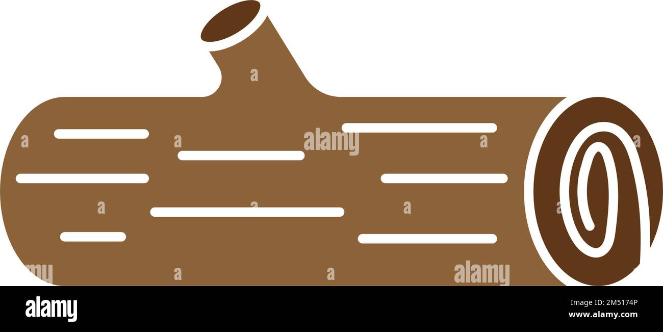 Wood log icon design template clipart illustration Stock Vector Image ...