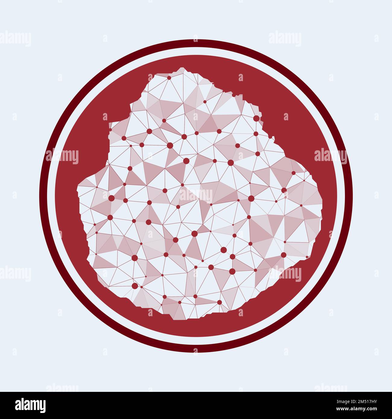 Marie-Galante icon. Trendy tech logo of the island. Geometric mesh ...