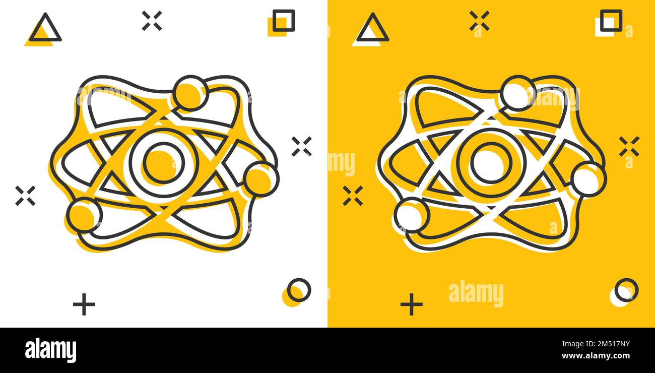 Science icon in comic style. Dna cell cartoon vector illustration on ...