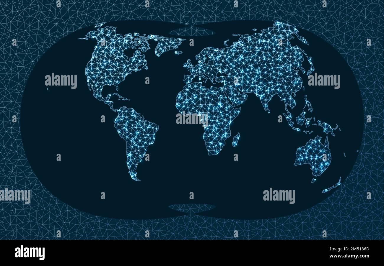 Communications Map Of The World Laskowski Projection World Network Stylish Connections Map