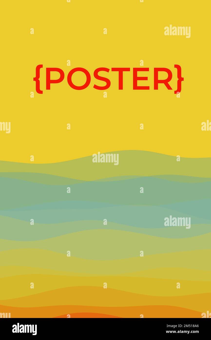 Cover page template. Page template with soft curves in contrasting red ...