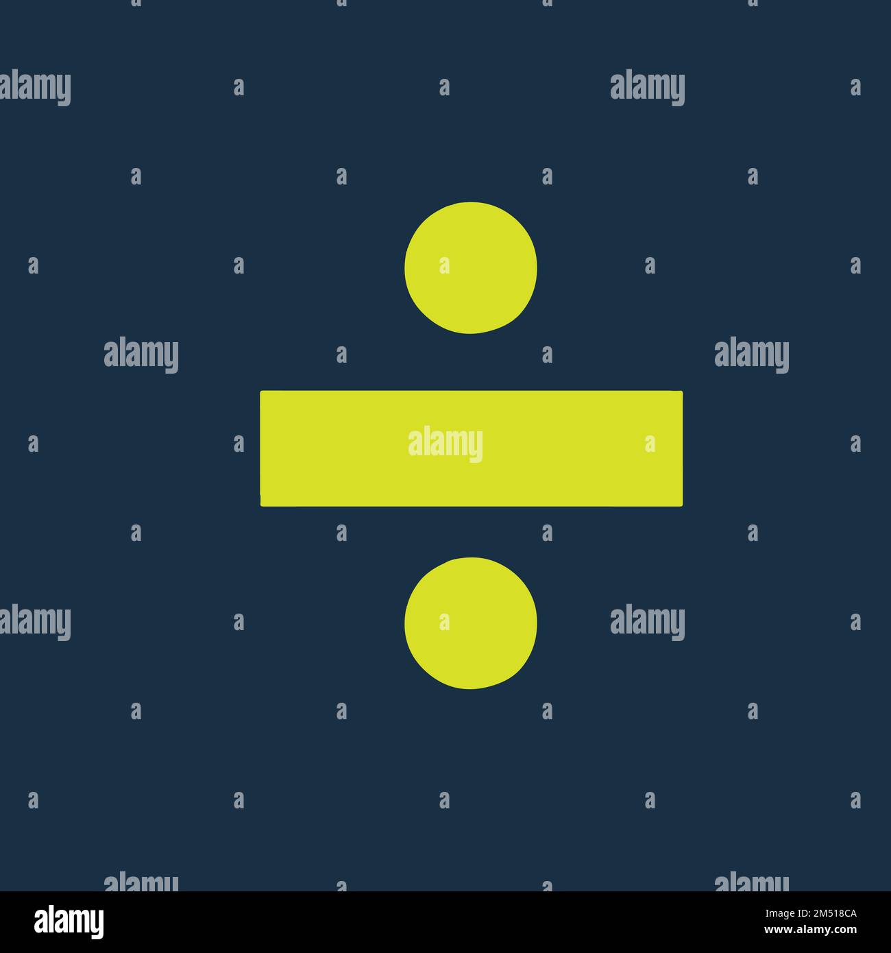 Green icon of division on dark blue background. basic mathematical ...