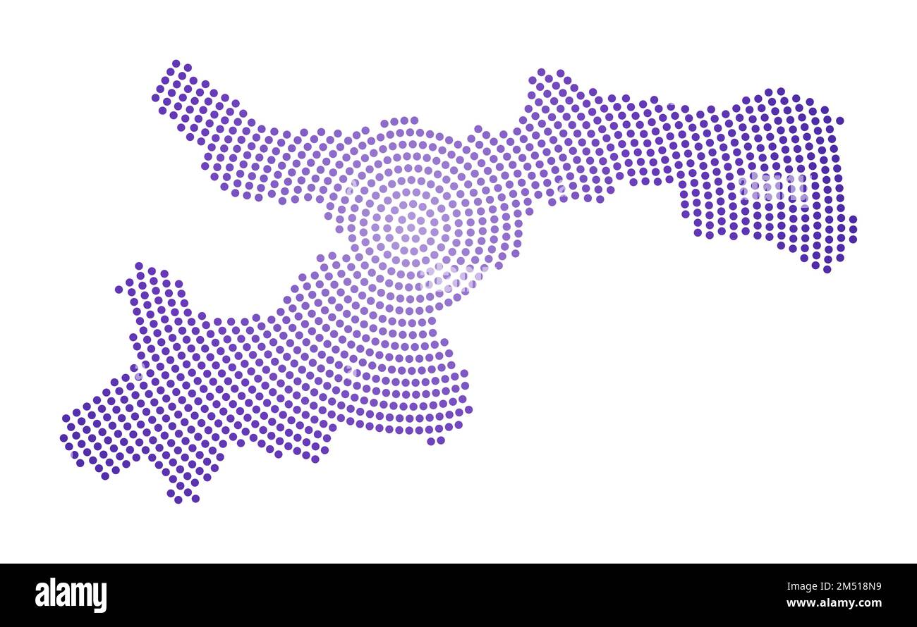 Norman Island dotted map. Digital style shape of Norman Island. Tech ...