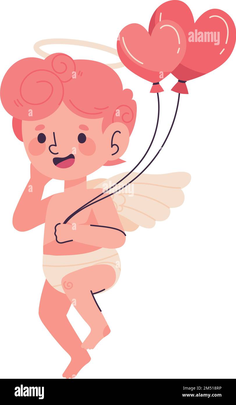 cupid with balloons Stock Vector Image & Art - Alamy