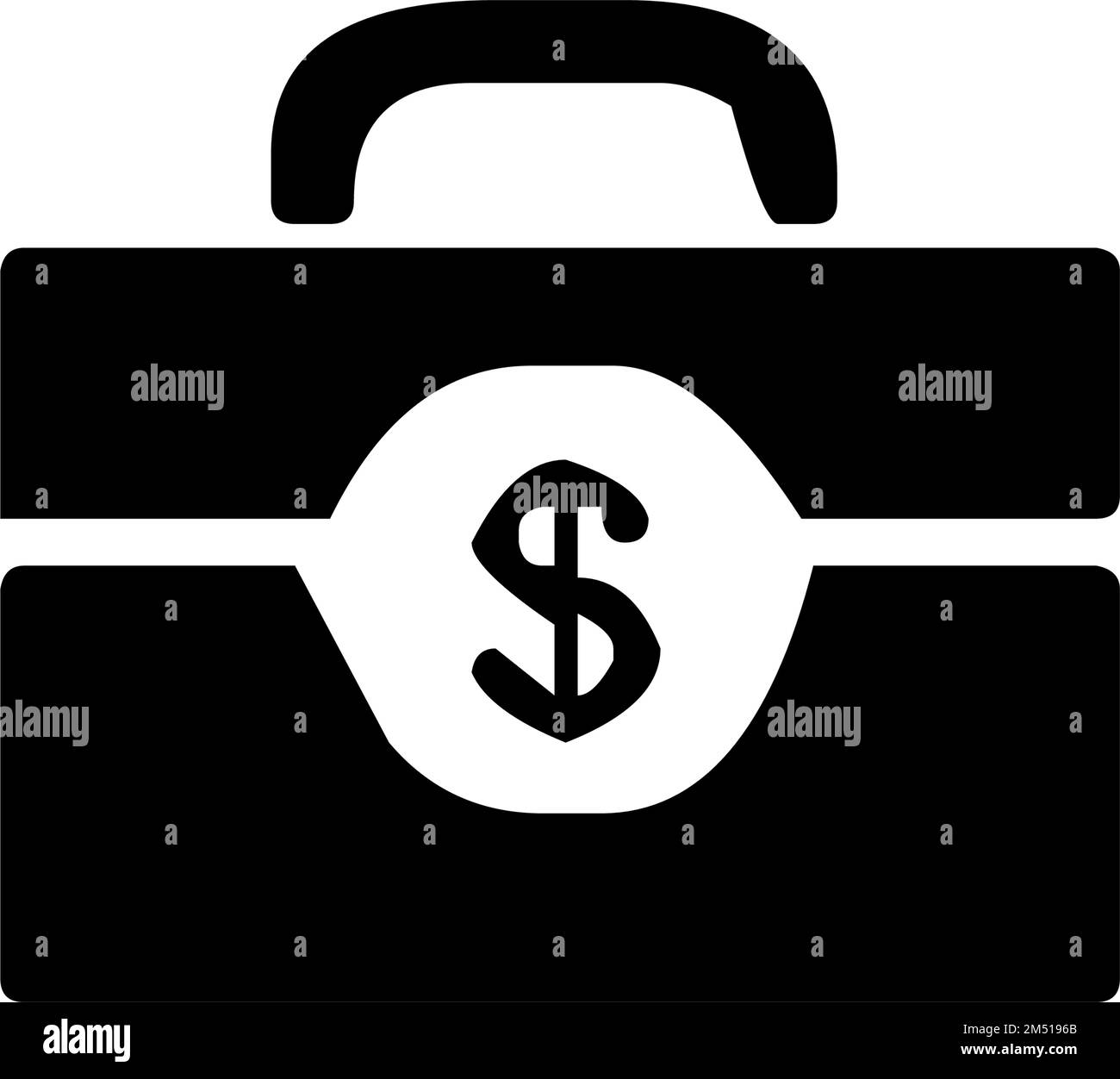 Case, suitcase, briefcase with dollar sign, handbag, travel and ...