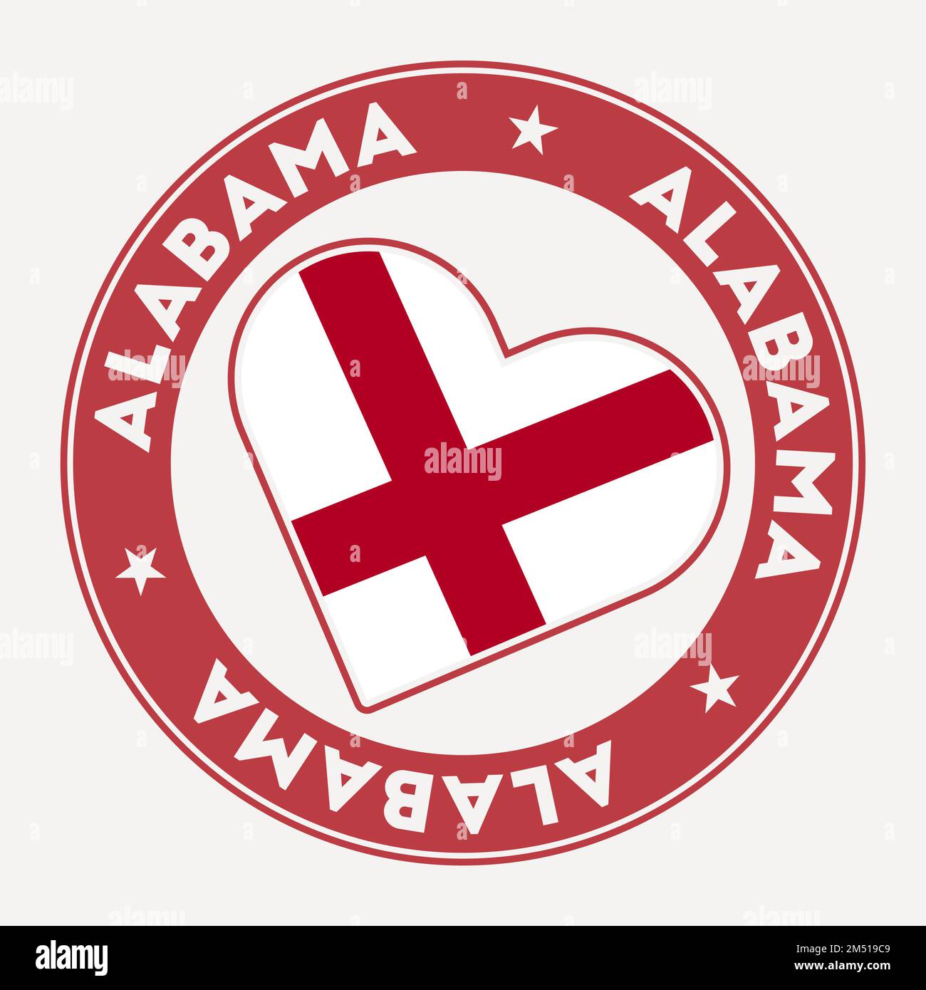 Alabama heart flag badge. From Alabama with love logo. Support the US ...