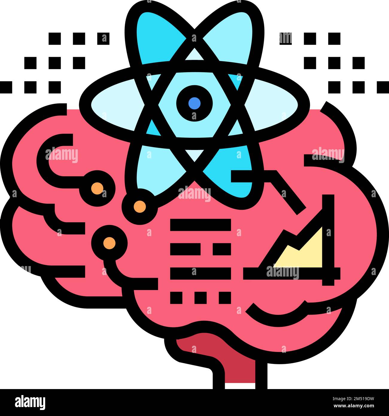 science brain color icon vector illustration Stock Vector Image & Art ...