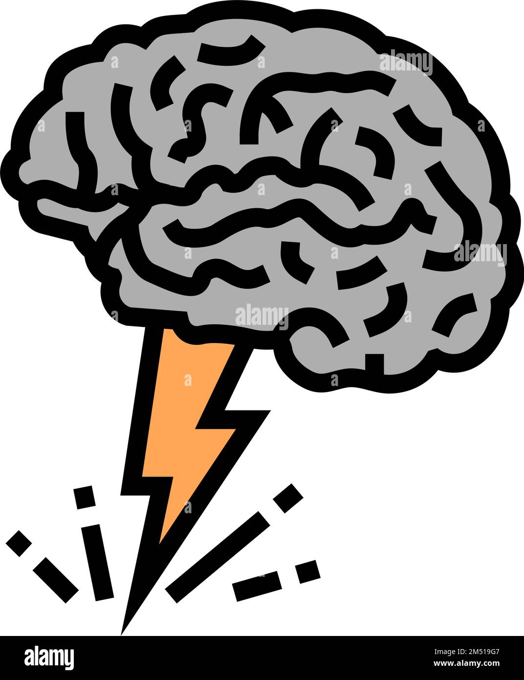 brainstorm brain color icon vector illustration Stock Vector Image ...