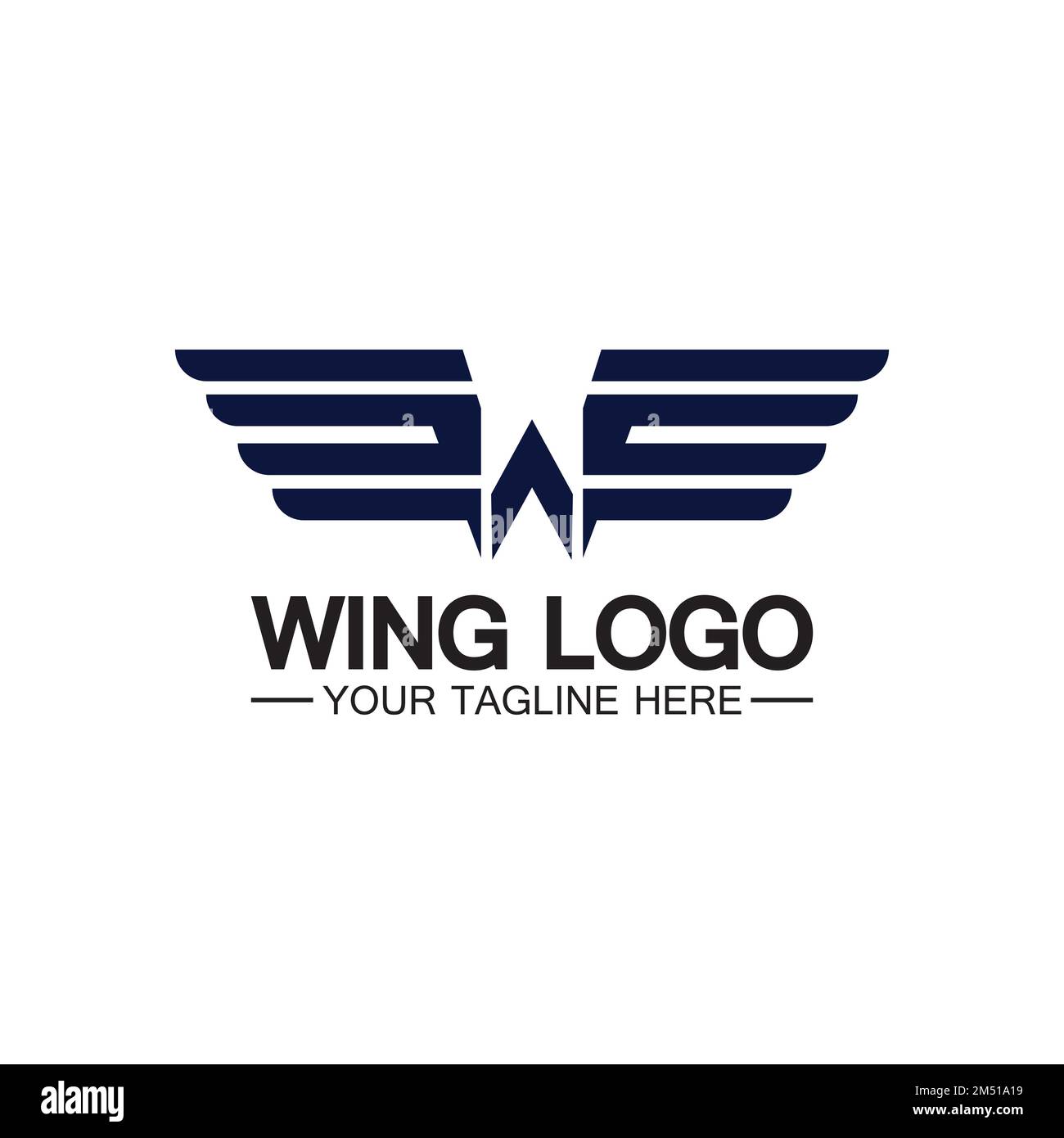 W letter for wings logo design, combination w letter and wings Stock ...