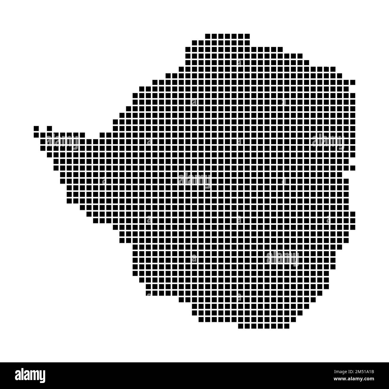 Zimbabwe map. Map of Zimbabwe in dotted style. Borders of the country ...