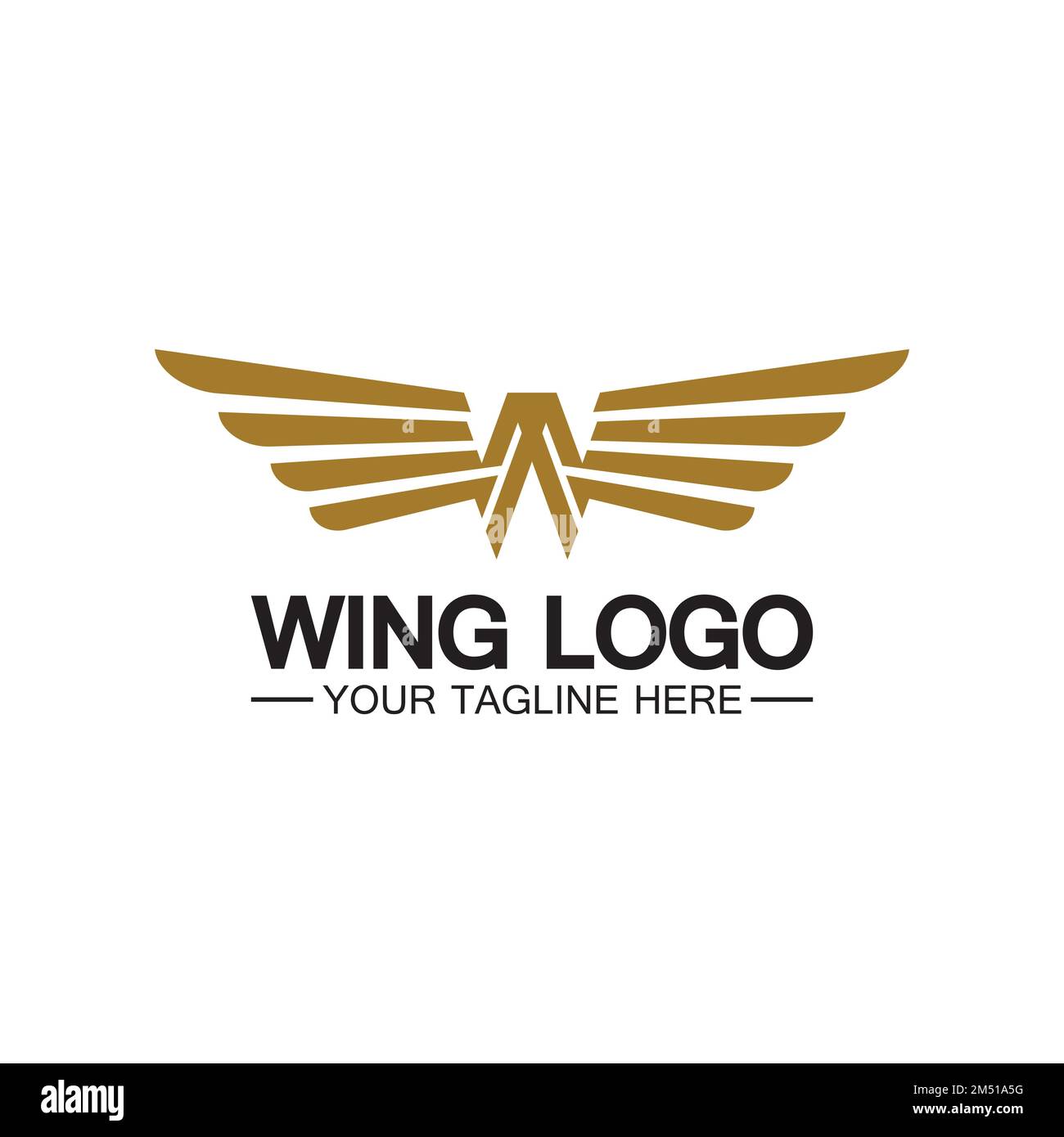 W letter for wings logo design, combination w letter and wings Stock ...