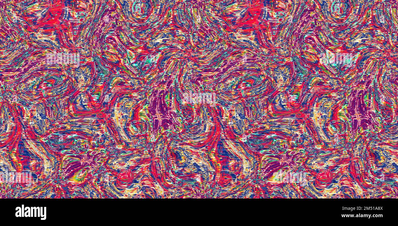 Vibrant pink distortion border. Bright colorful kitsch banner for fluid ...