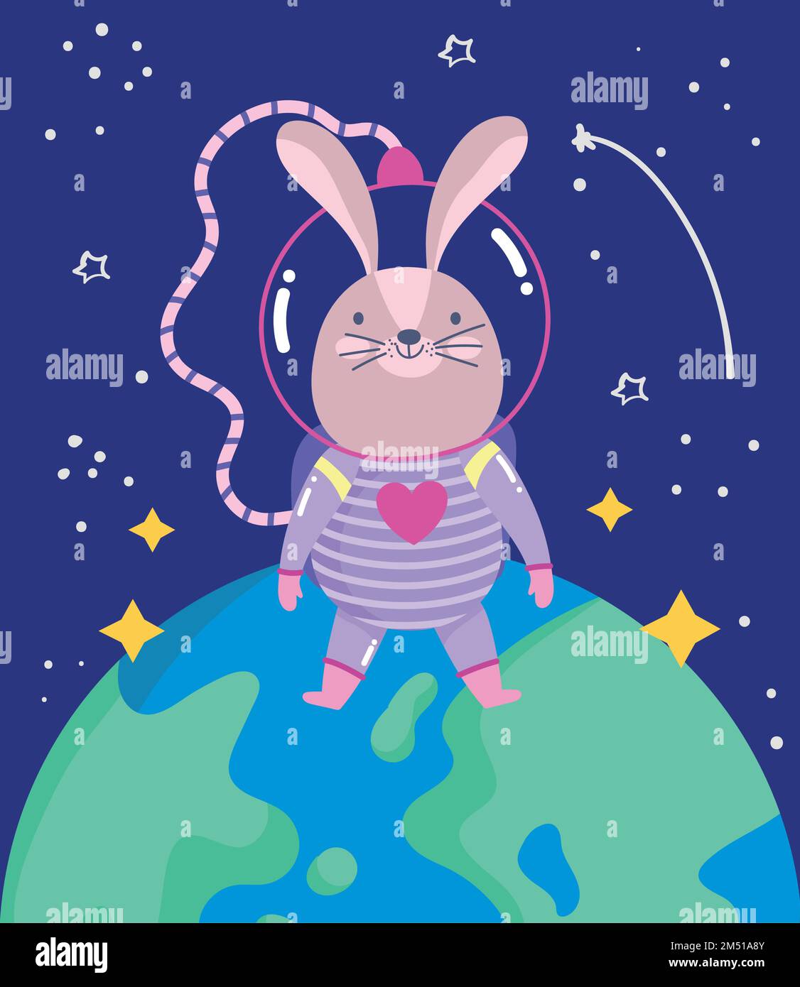 space rabbit on earth Stock Vector Image & Art - Alamy