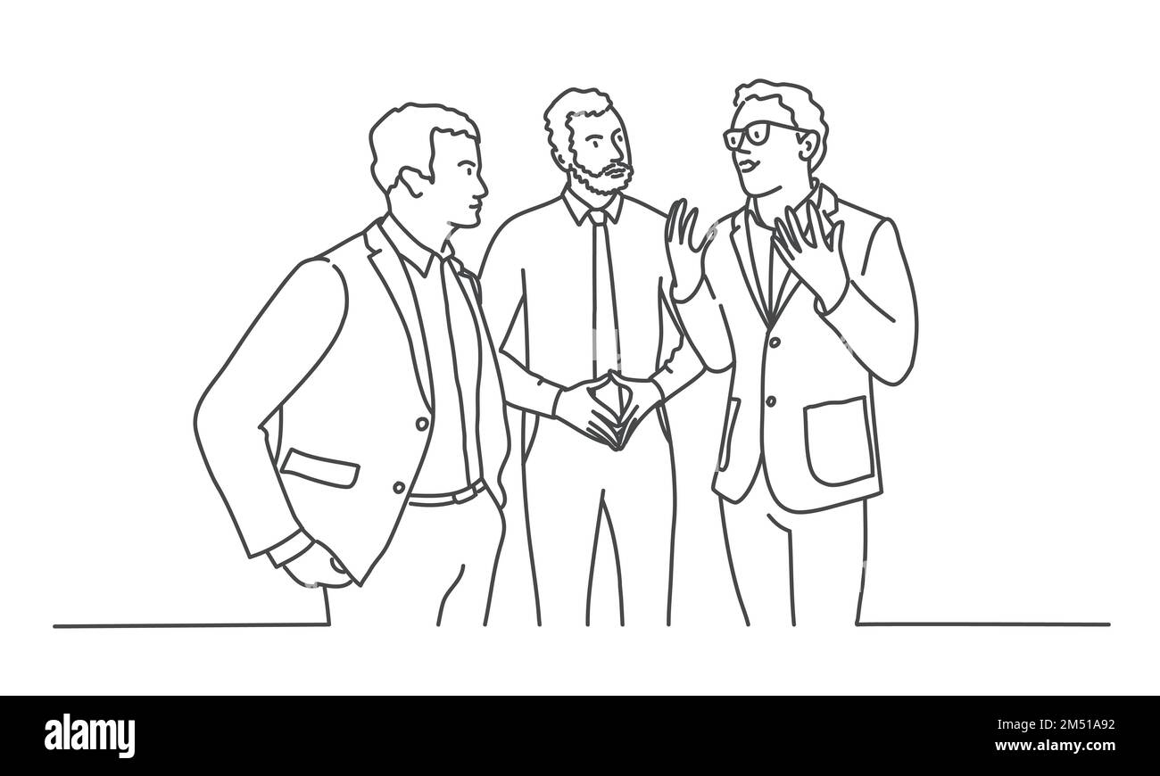 Talk with staff Stock Vector Images - Alamy