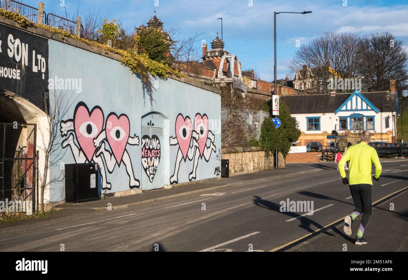 Young Hearts run free, grafiti,graffiti,grafitti,on,wall,along,Hadrian ...