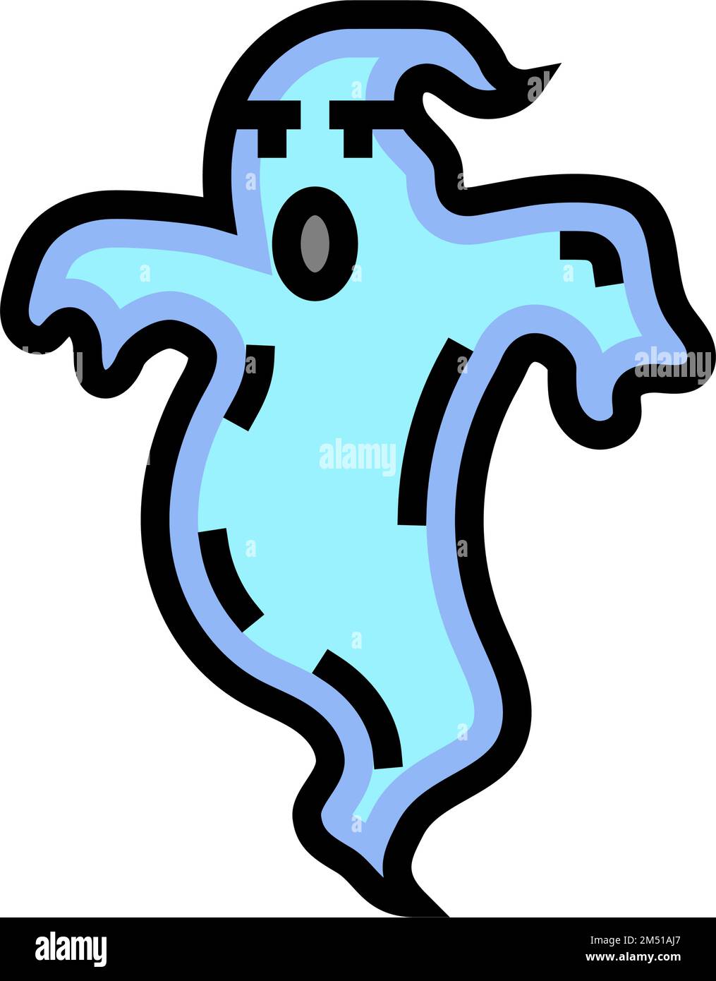 spooky ghost color icon vector illustration Stock Vector Image & Art ...