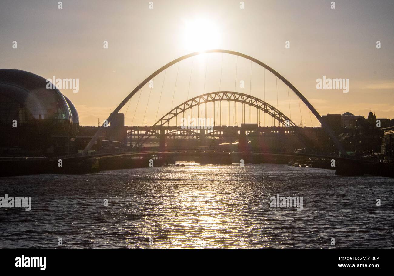 Iconic,Tyne Bridge,bridge,bridges,River Tyne,at,sundown,sunset ...
