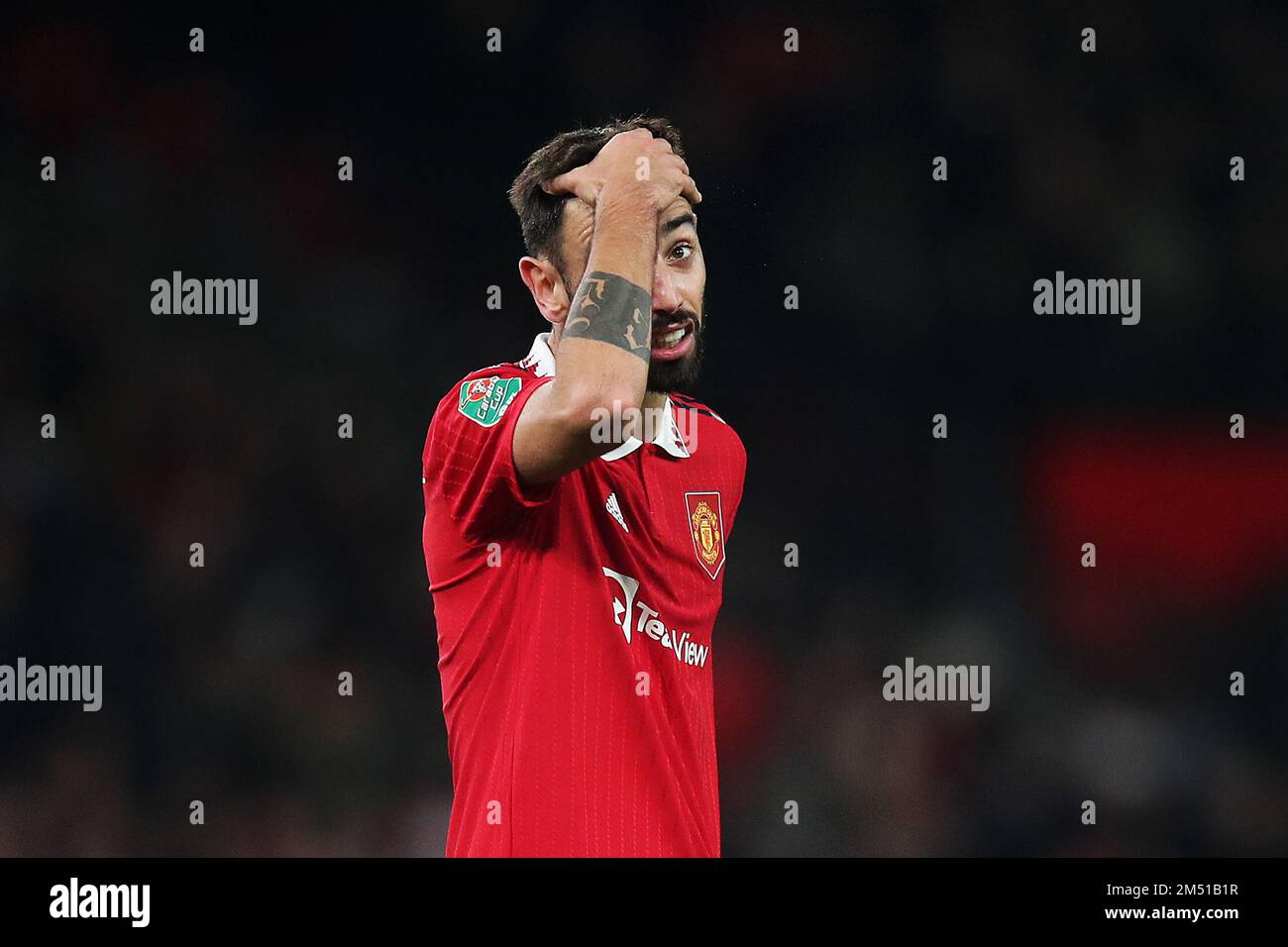 Manchester United's Bruno Fernandes during the Carabao Cup fourth round ...