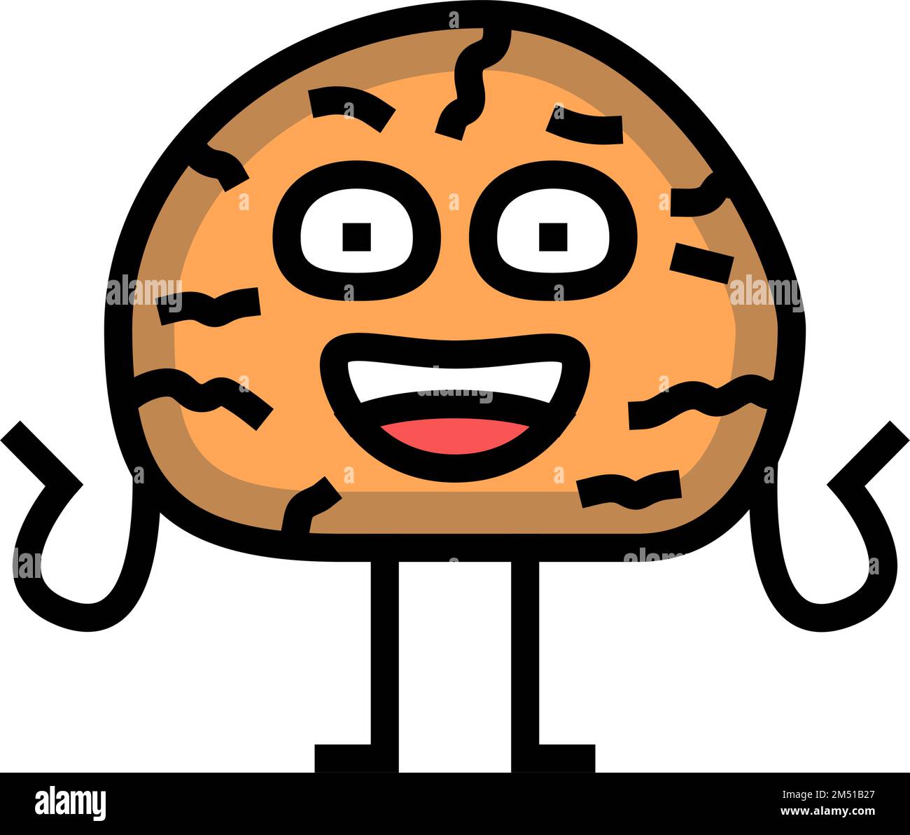 smoked meat character color icon vector illustration Stock Vector Image ...