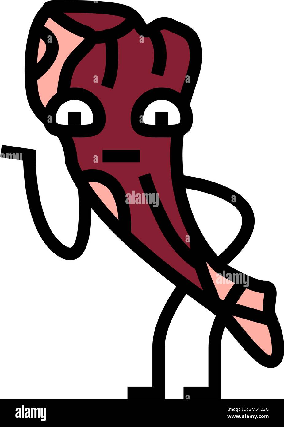 mutton meat character color icon vector illustration Stock Vector Image ...