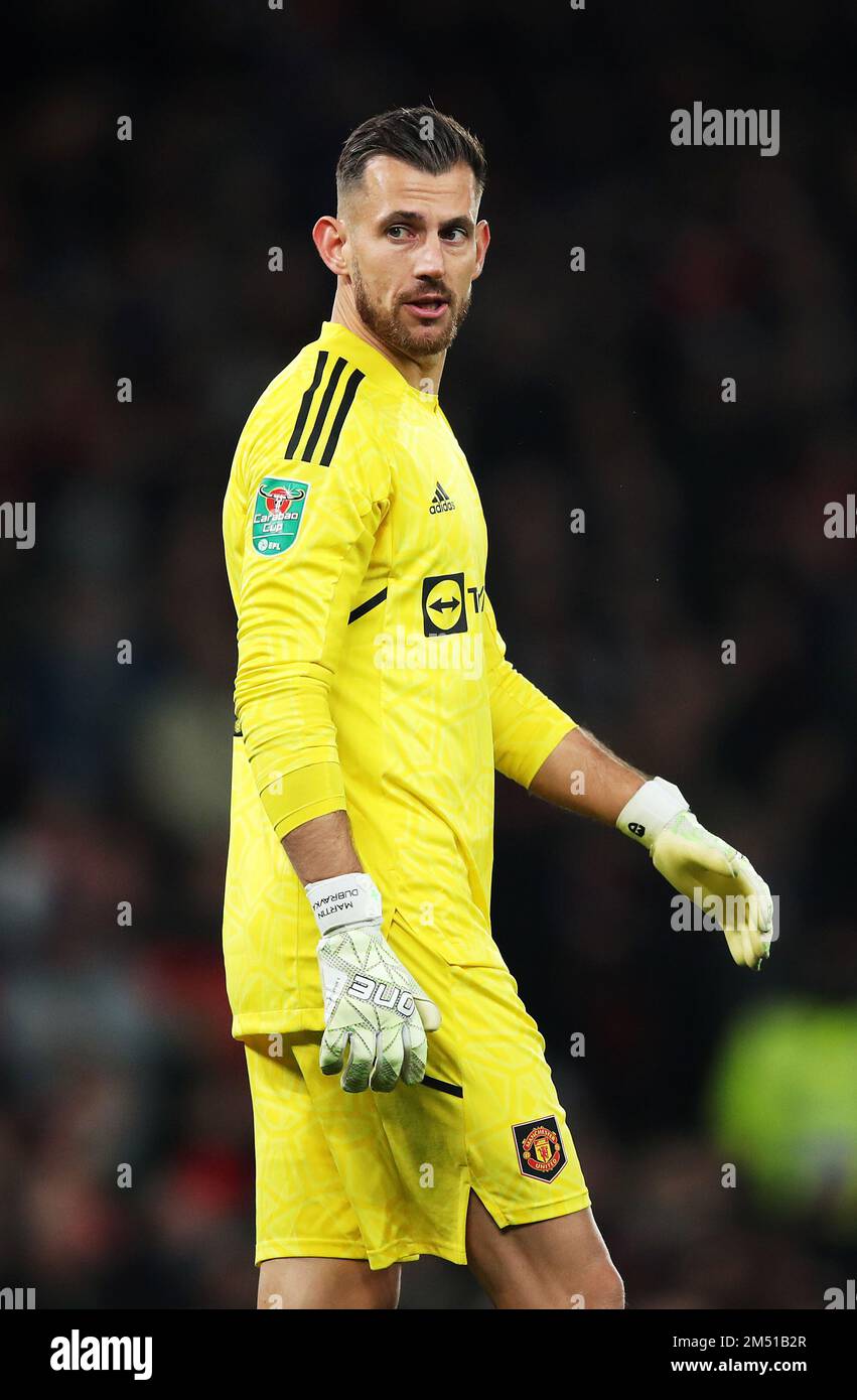 Manchester United goalkeeper Martin Dubravka during the Carabao Cup ...