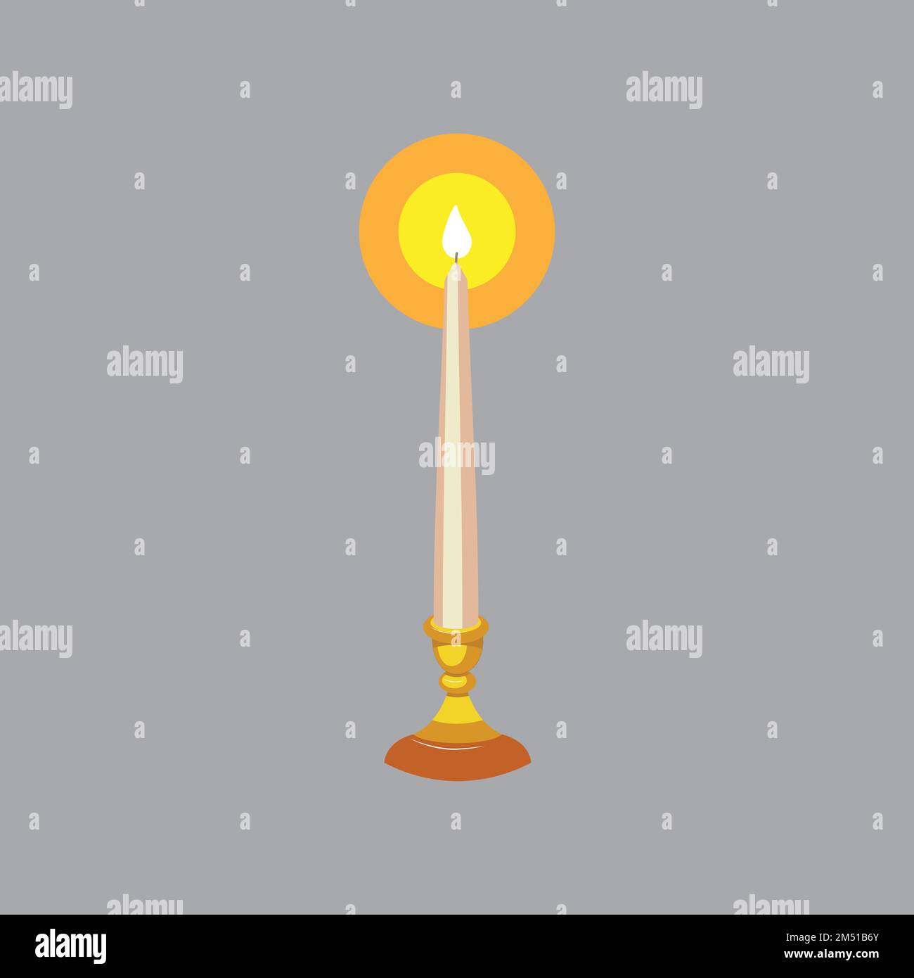 Candelabra Icon. Antique Concept Cartoon of Sickle. Vector illustration ...