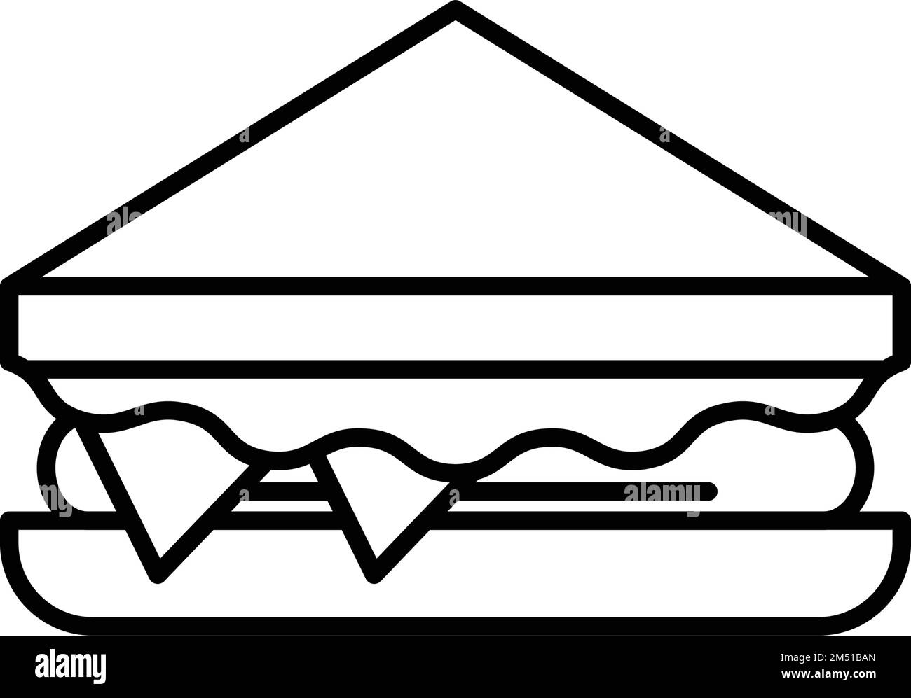 Sandwich icon line design template vector isolated illustration Stock ...