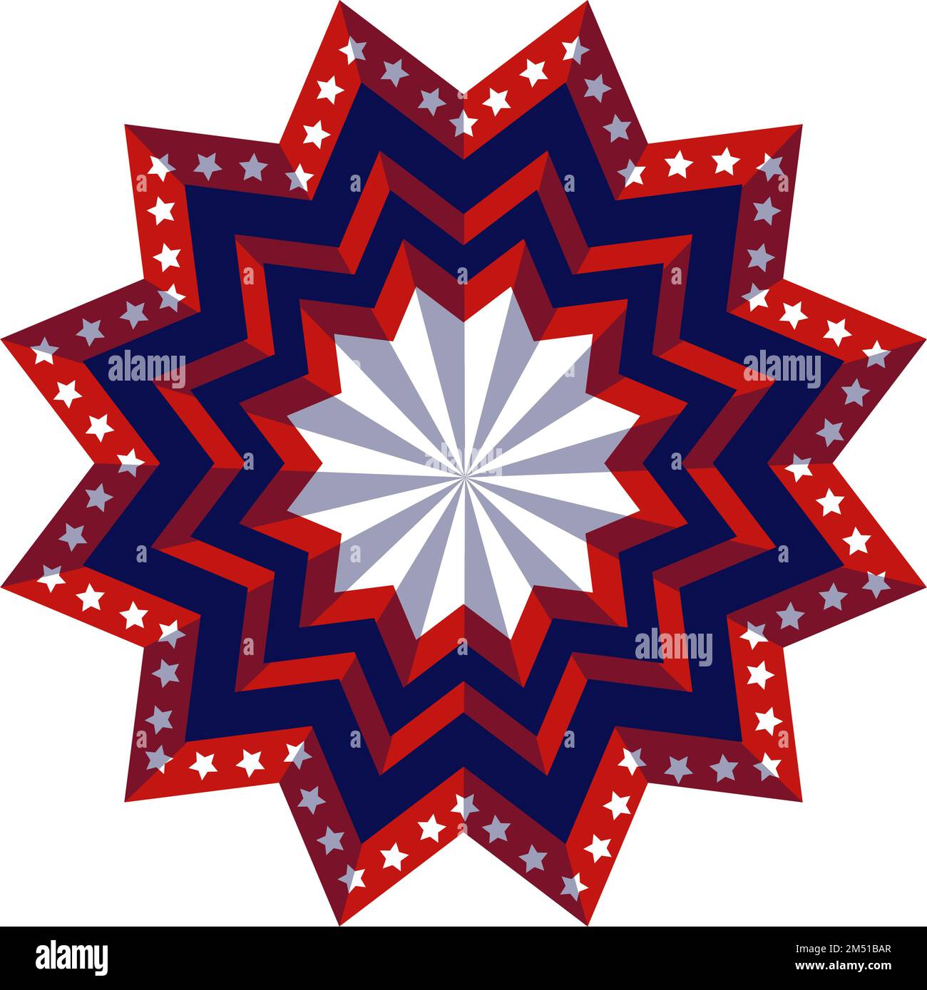 USA flag rosette Stock Vector Image & Art - Alamy