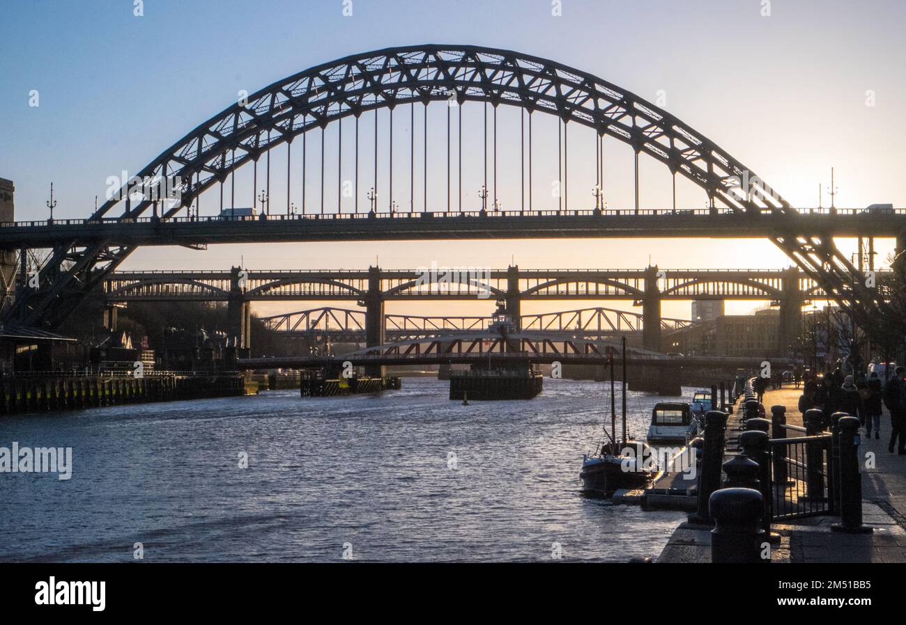 Iconic,Tyne Bridge,bridge,bridges,River Tyne,at,sundown,sunset ...