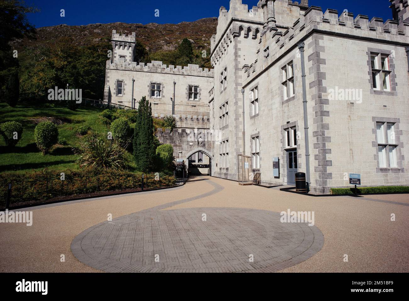 The Kylemore abbey in the region of Galway in Connemara national park ...