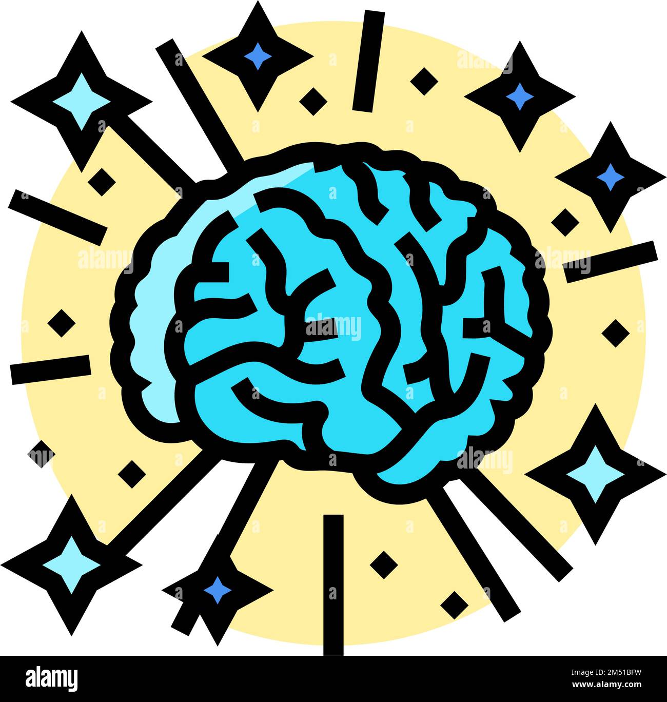 genius brain color icon vector illustration Stock Vector Image & Art ...