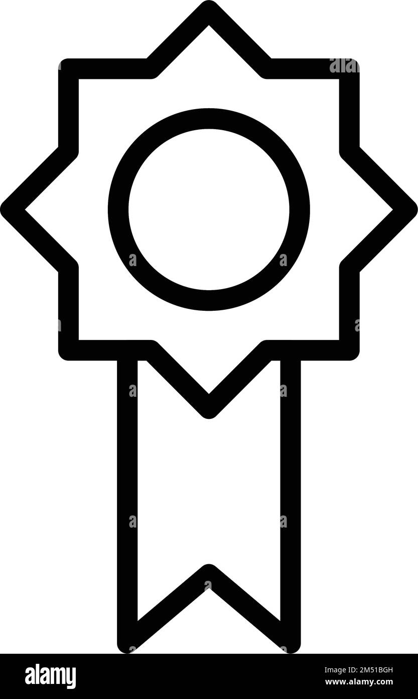 Award badge line icon design clipart vector isolated illustration Stock ...