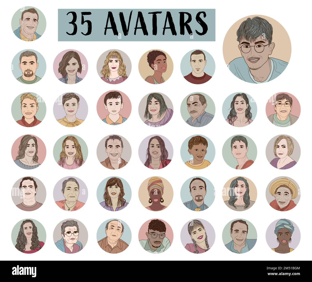 Cartoon avatars Stock Vector Images - Alamy