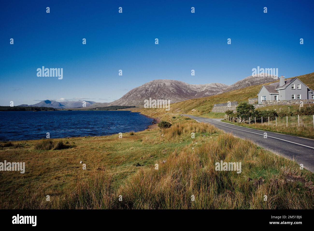 A beautiful shot of the landscape at Connemara National Park in Ireland ...