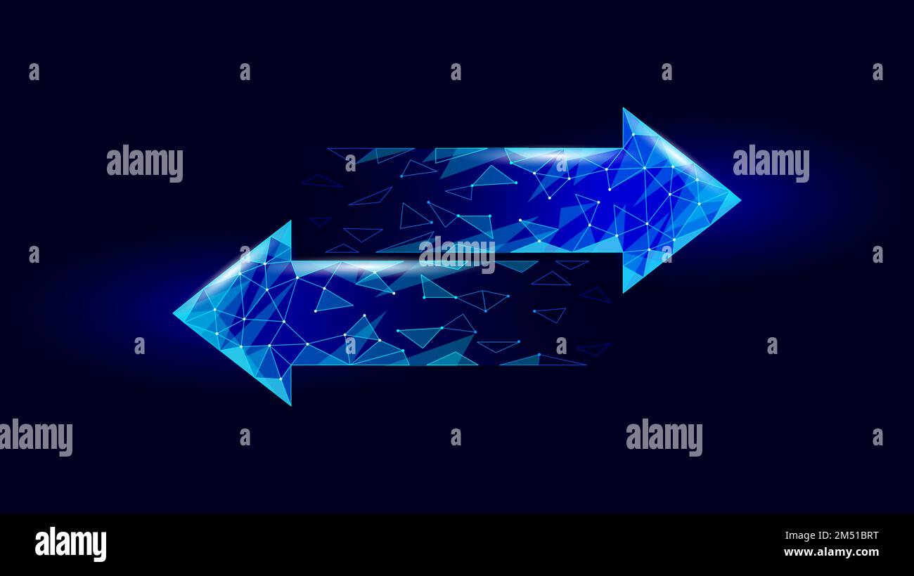 Money exchange arrows symbol concept. 3D geometric finance online ...
