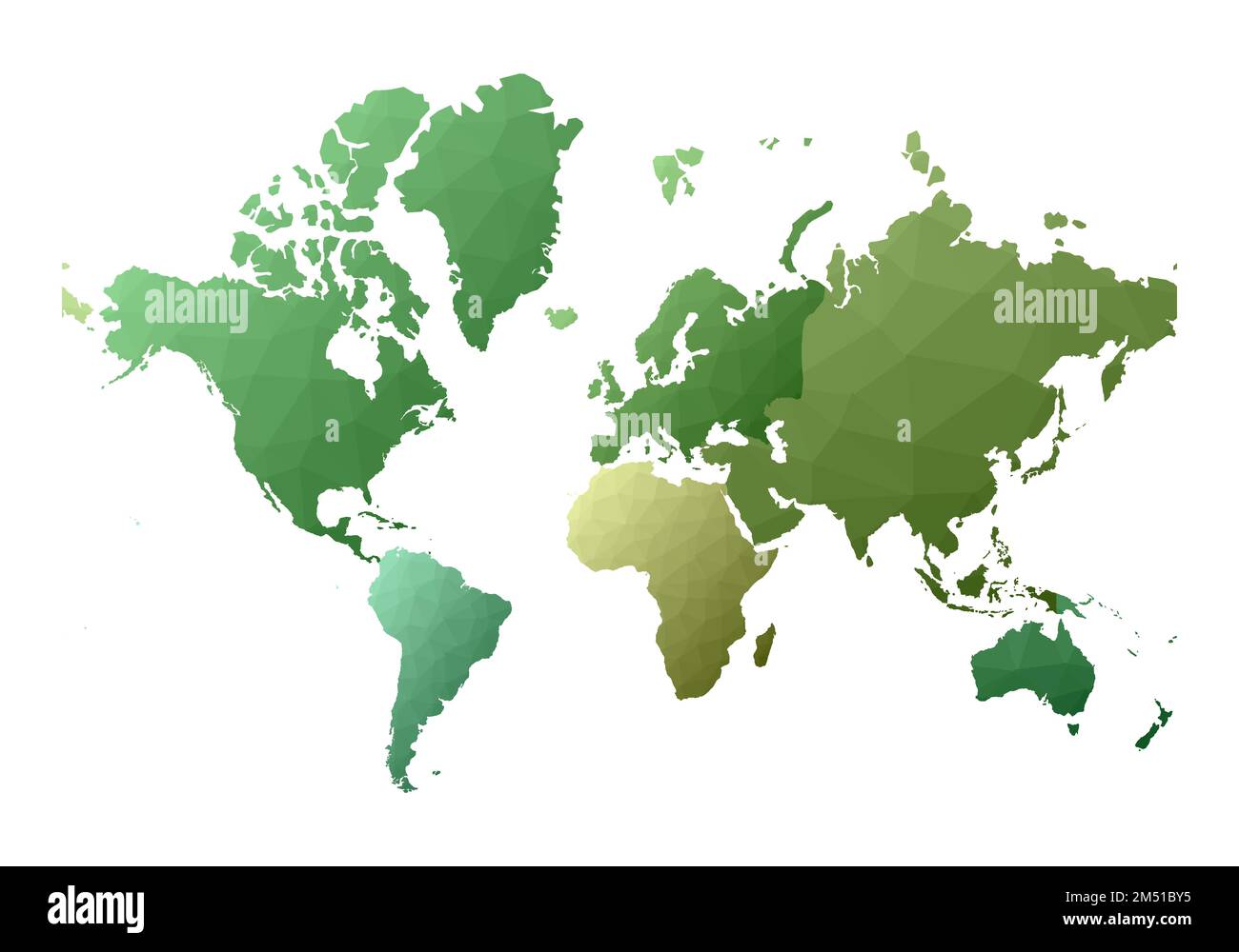 World Map in a beautiful low poly style continents. Vector illustration ...
